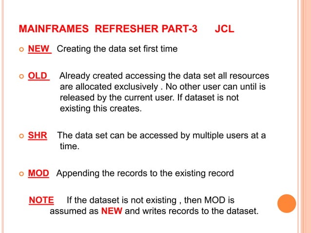 Mainframe jcl exec and dd statements part - 3 | PPTX | Programming Languages | Computing