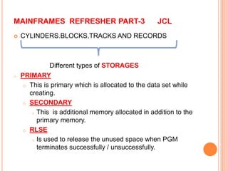 Mainframe jcl exec and dd statements part - 3 | PPTX | Programming ...