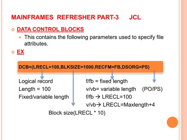 Mainframe jcl exec and dd statements part - 3 | PPT