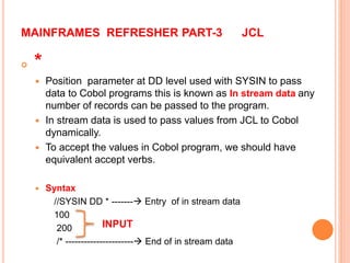 Mainframe jcl exec and dd statements part - 3 | PPTX | Programming Languages | Computing
