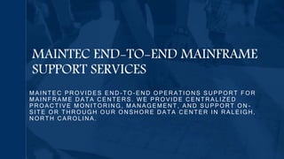 Mainframe operation support | PPTX