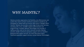 Mainframe operation support | PPTX