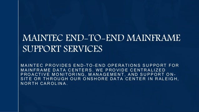 Mainframe operation support services in USA | PPTX