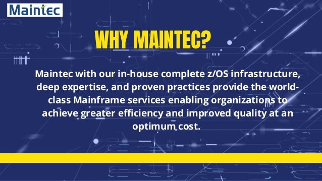 Maintec mainframe service | PDF