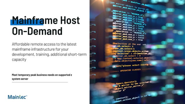 Mainframe Services | Maintec | PPT