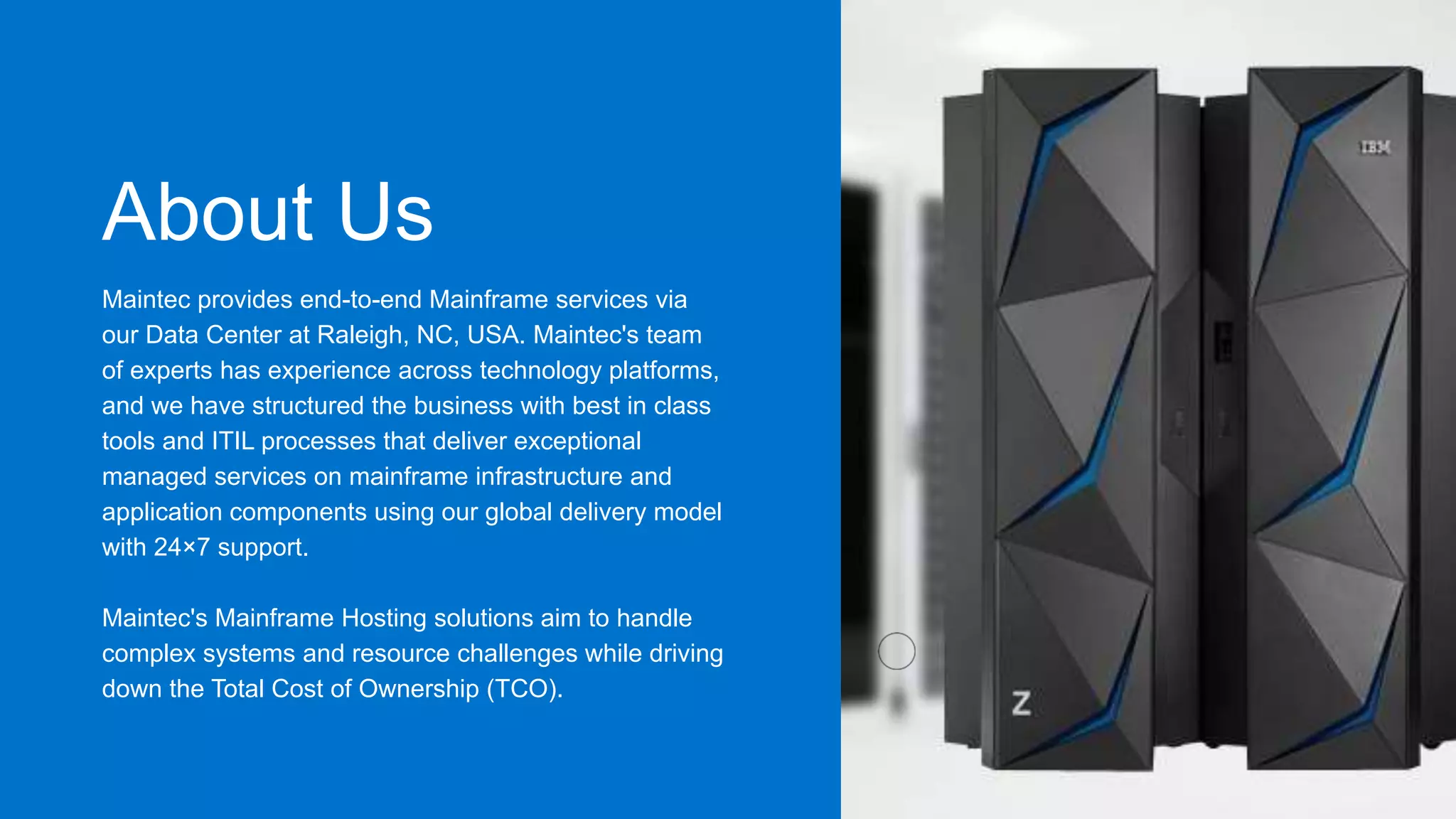 Mainframe Services | Maintec | PPT