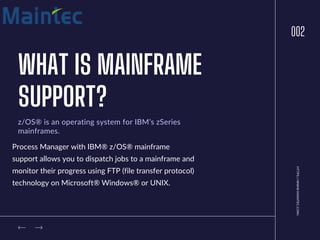 Mainframe support | PPT