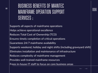Mainframe support | PPT