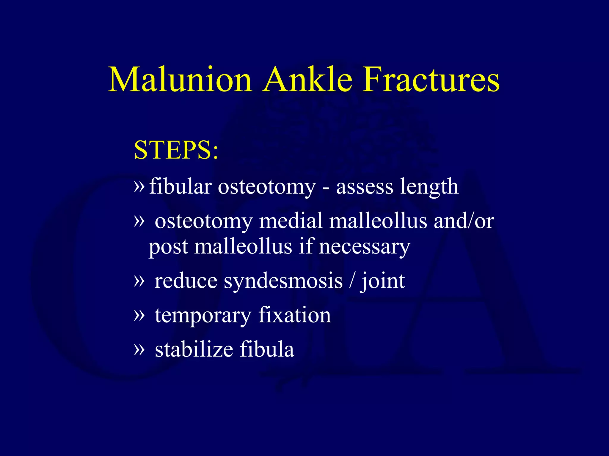 Malunion - Principals and Management - Dr Chintan N. Patel | PPT