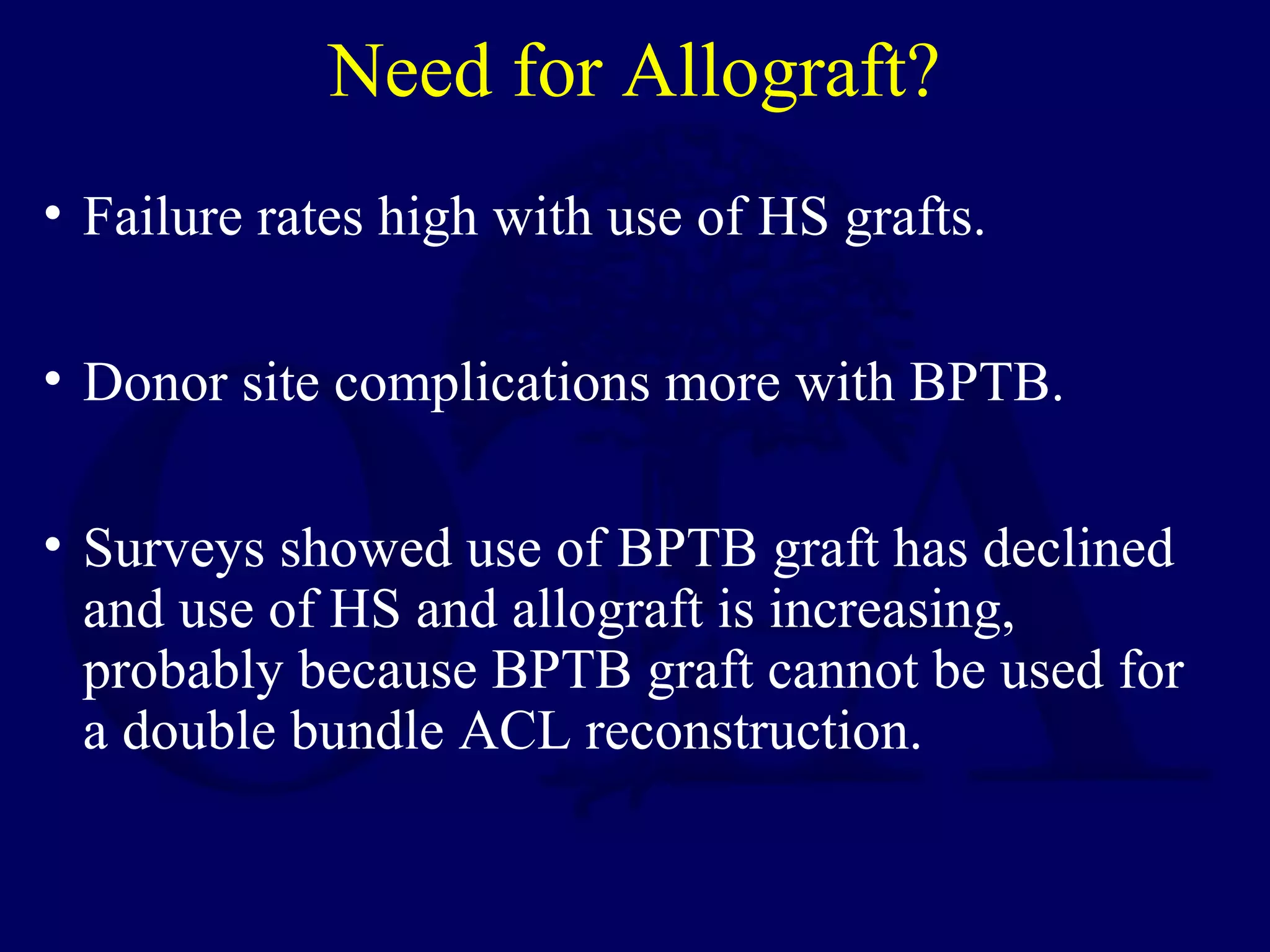 Graft choices for Anterior Cruciate Ligament - ACL Reconstruction - Dr ...