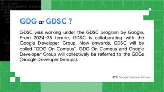 GDG Introductory Session 2024-25 Tenure/ | PDF