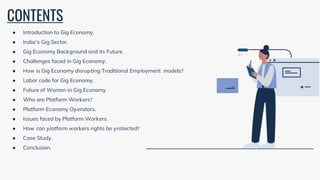 Presentation on Gig economy and Platform workers | PPTX