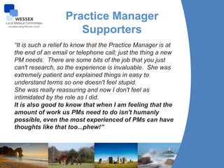 Professional development for practice managers - the impact of peer appraisal | PPT