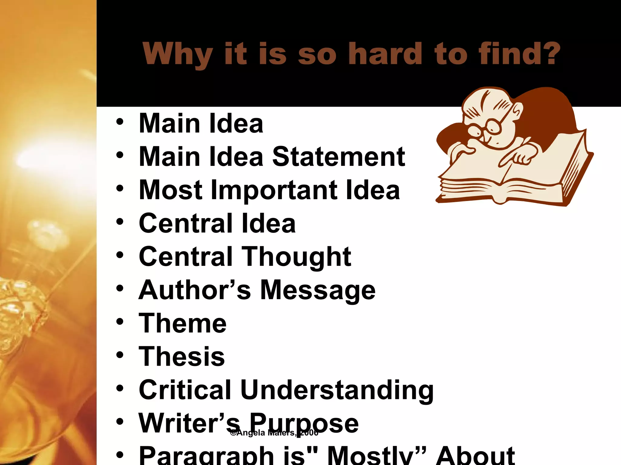 Finding the Main Idea | PPT