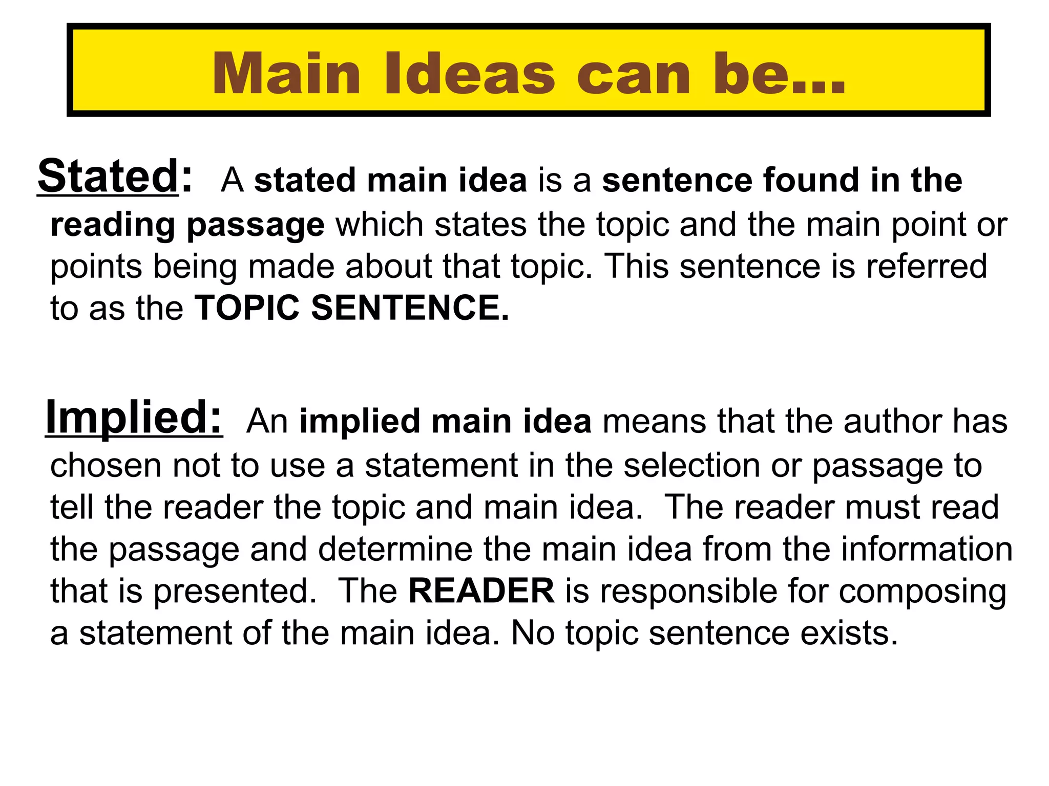 Finding the Main Idea | PPT | Geography | Science
