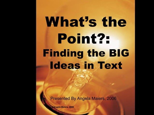 Finding the Main Idea | PPT | Geography | Science