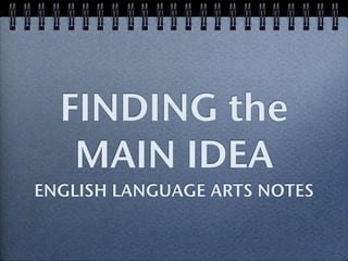 Main Idea | PPT