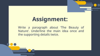 MAIN IDEA POWERPOINT PRESENTATION ENGLISH | PPTX