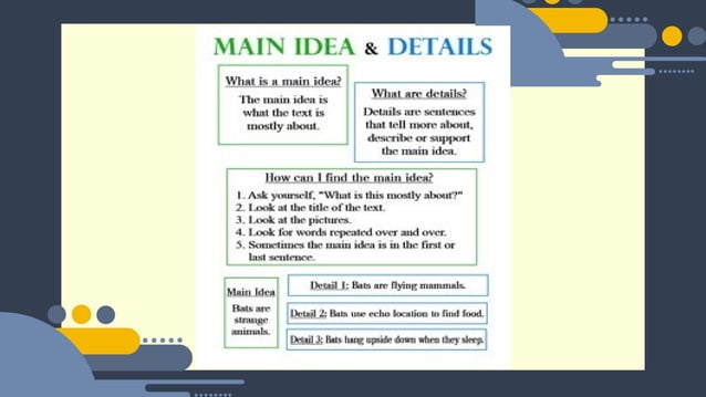 MAIN IDEA POWERPOINT PRESENTATION ENGLISH | PPTX