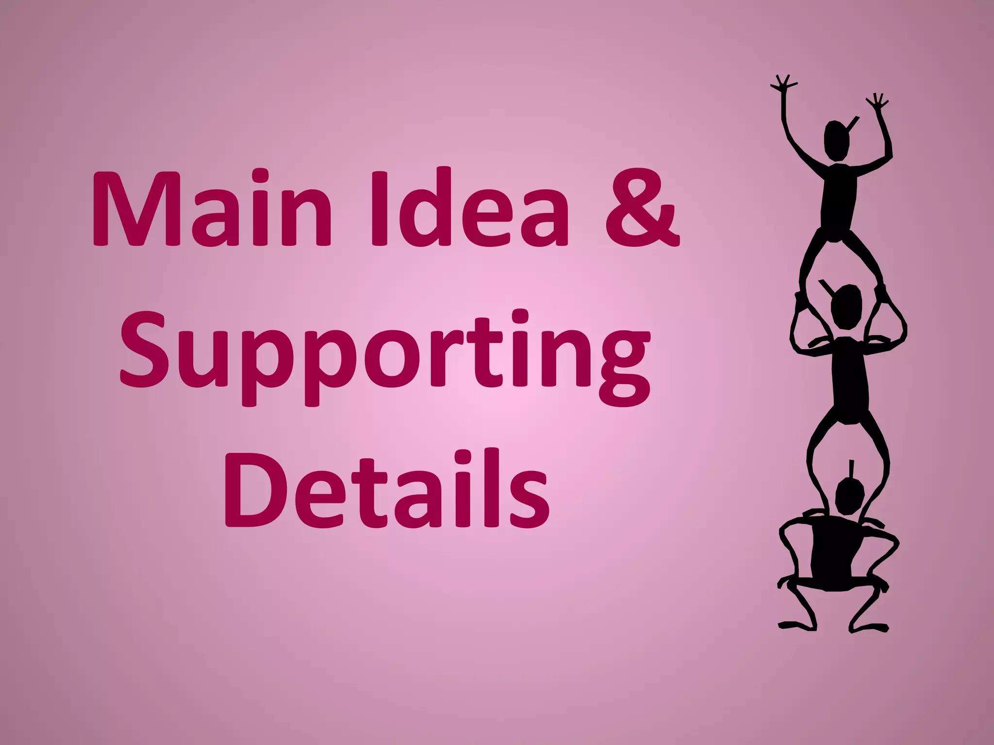 Main Idea and Supporting Details | PPT