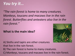 Main Idea and Supporting Details | PPT
