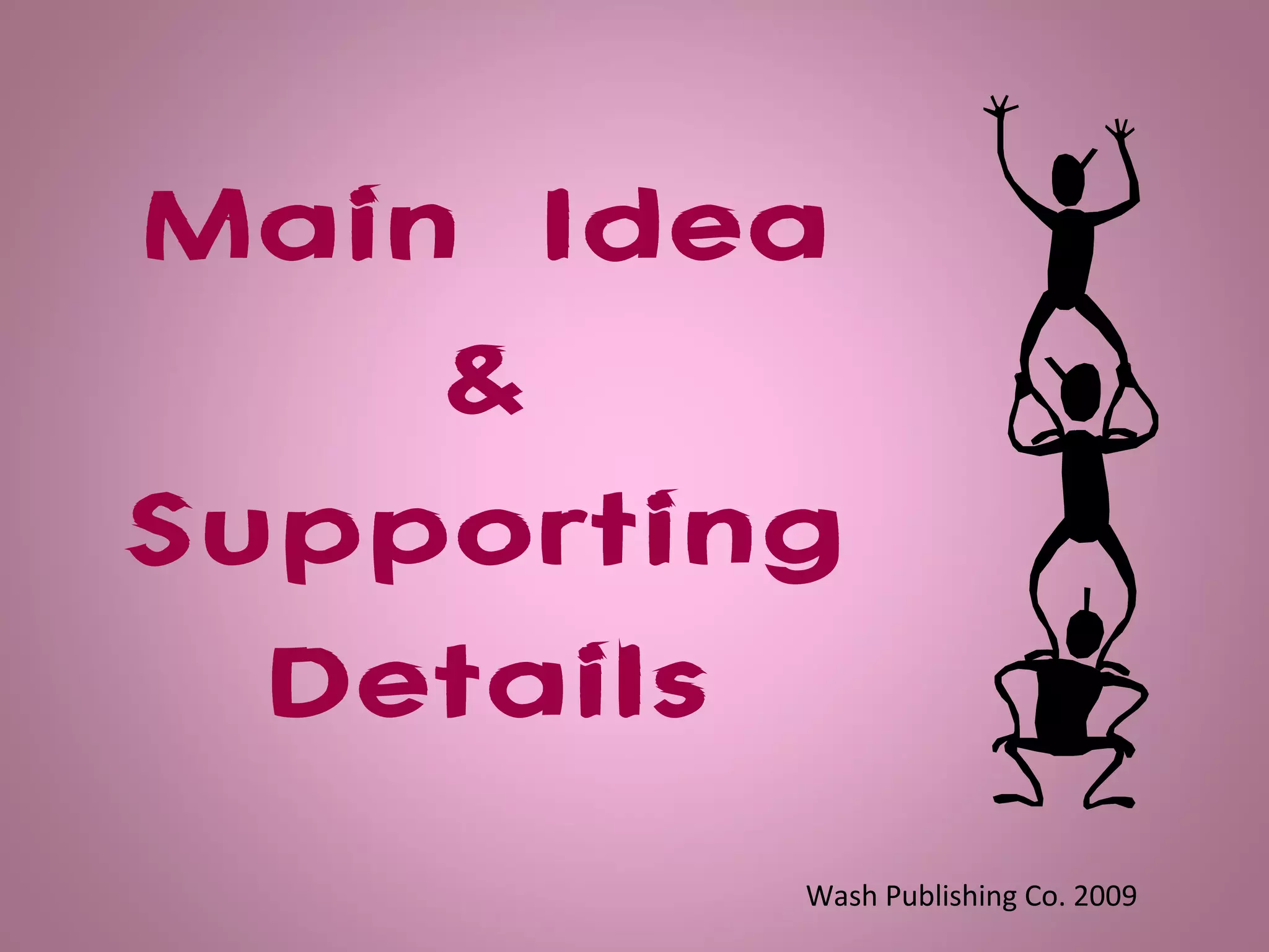 Main Idea and Supporting Details | PPT