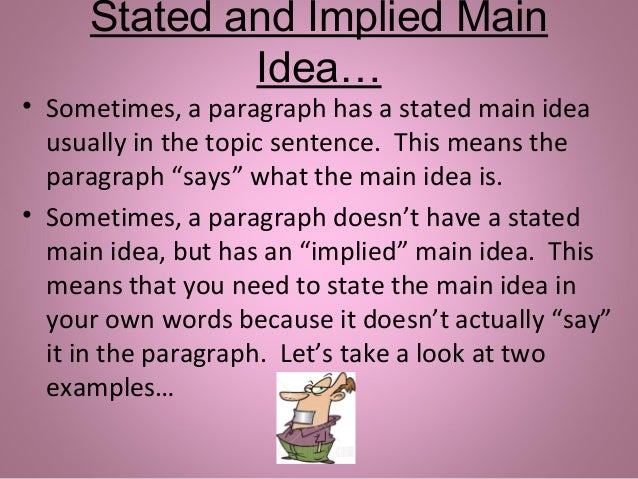 Main Idea and Supporting Details