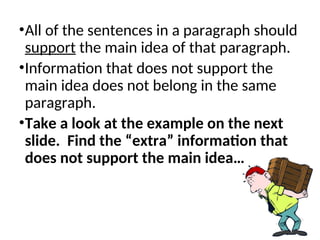 main idea and supporting details for grade 4 | PPT
