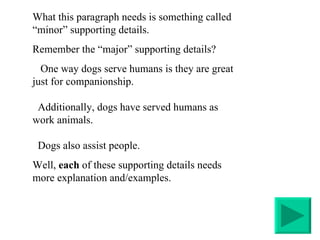 Main idea and supporting details presentation | PPT