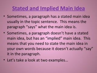 Main idea and supporting details slide | PDF