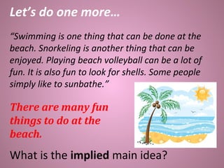 Main idea and supporting details slide | PDF