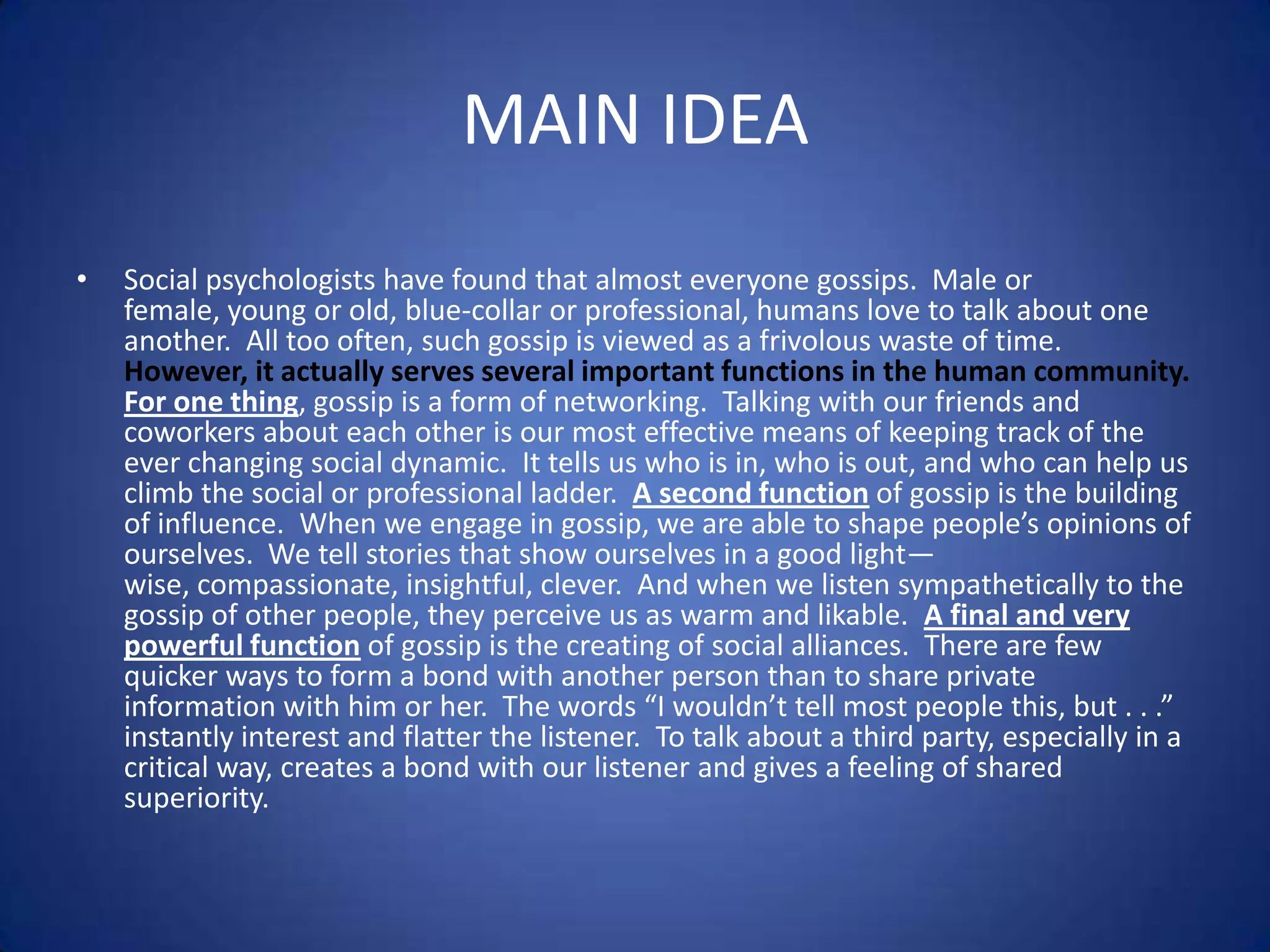 Main idea module four | PPTX