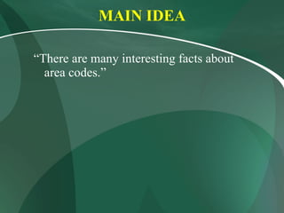 Inferred Main Idea | PPT