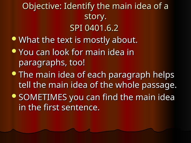 Main Idea or Central Idea PowerPoint-1.ppt | Soccer | Sports