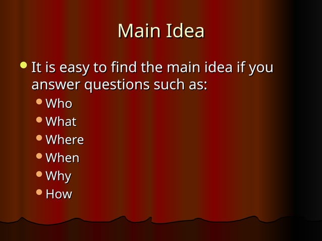 Main Idea or Central Idea PowerPoint-1.ppt | Soccer | Sports