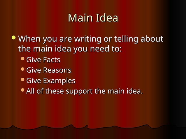 Main Idea or Central Idea PowerPoint-1.ppt | Soccer | Sports