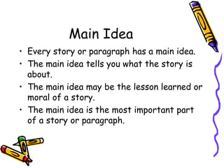 Main Idea PowerPoint.ppt fuyth h | PPT