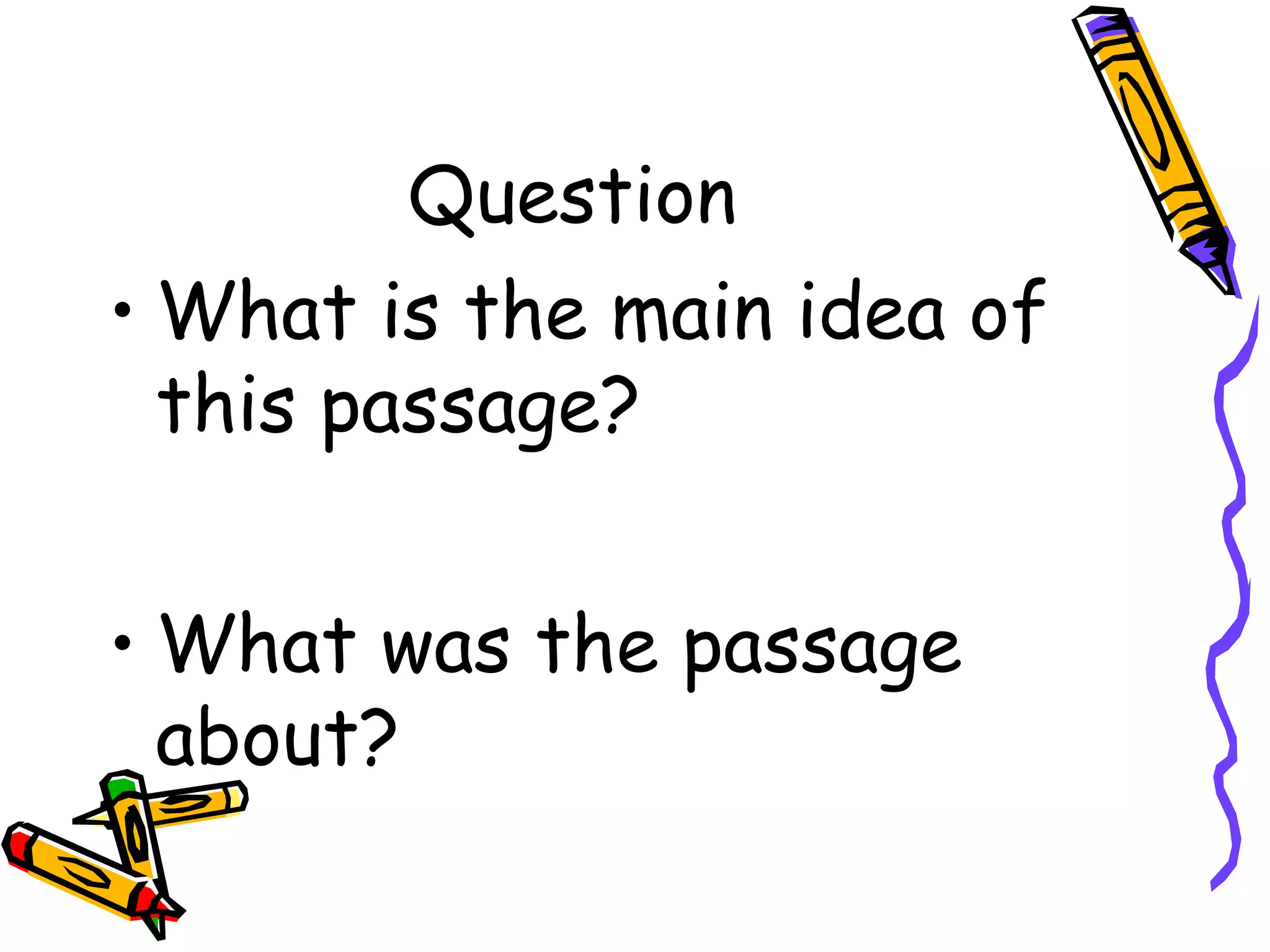 Main idea ppt | PPT