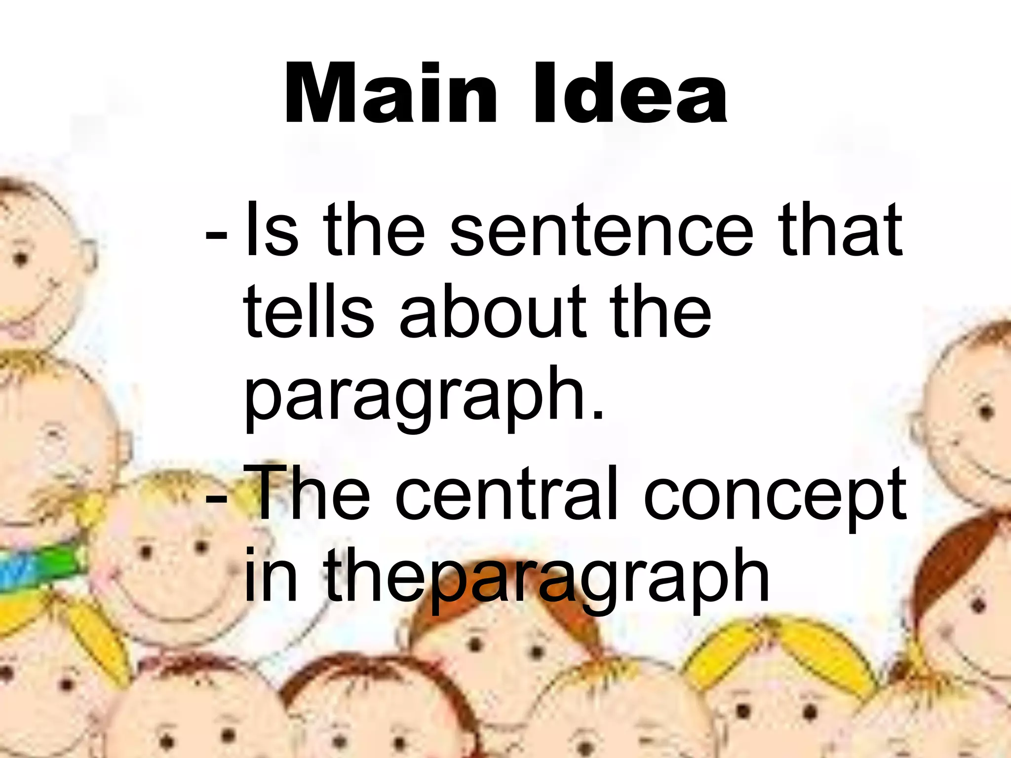 Main idea ppt | PPT