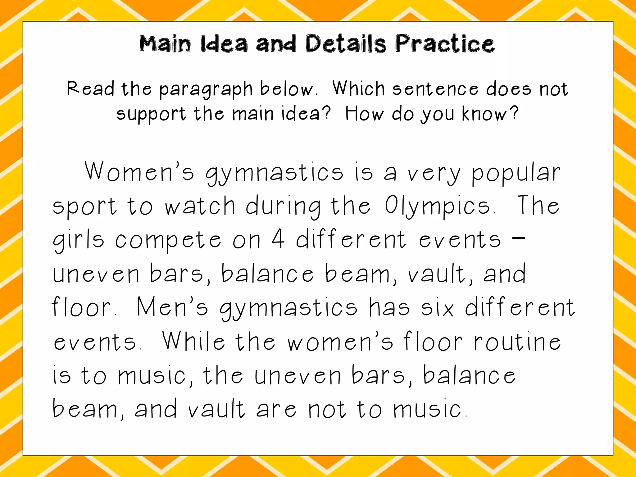 Main idea slideshow | PDF | Musical Instruments | Hobbies & Interests