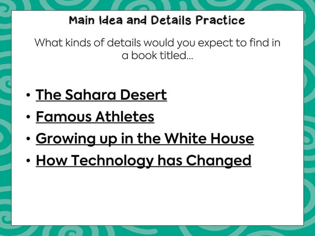 Main idea slideshow | PDF | Musical Instruments | Hobbies & Interests