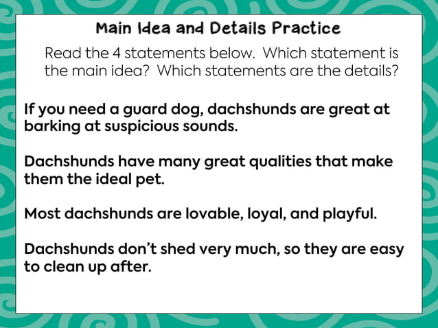 Main idea slideshow | PDF | Musical Instruments | Hobbies & Interests