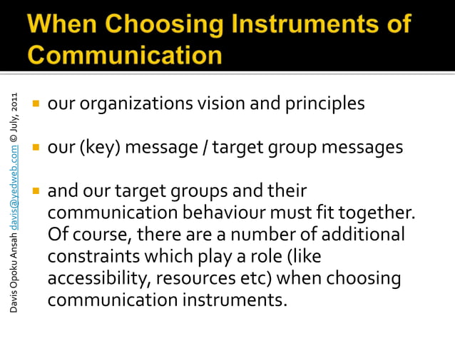 Main instruments of communication | PPTX | Email | Internet