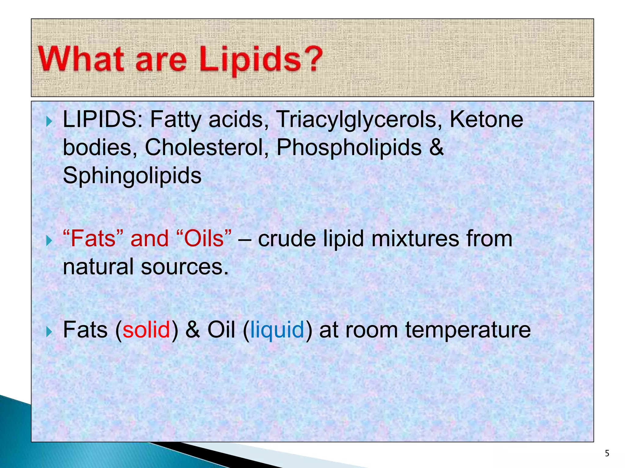 lipid chemistry | PPTX
