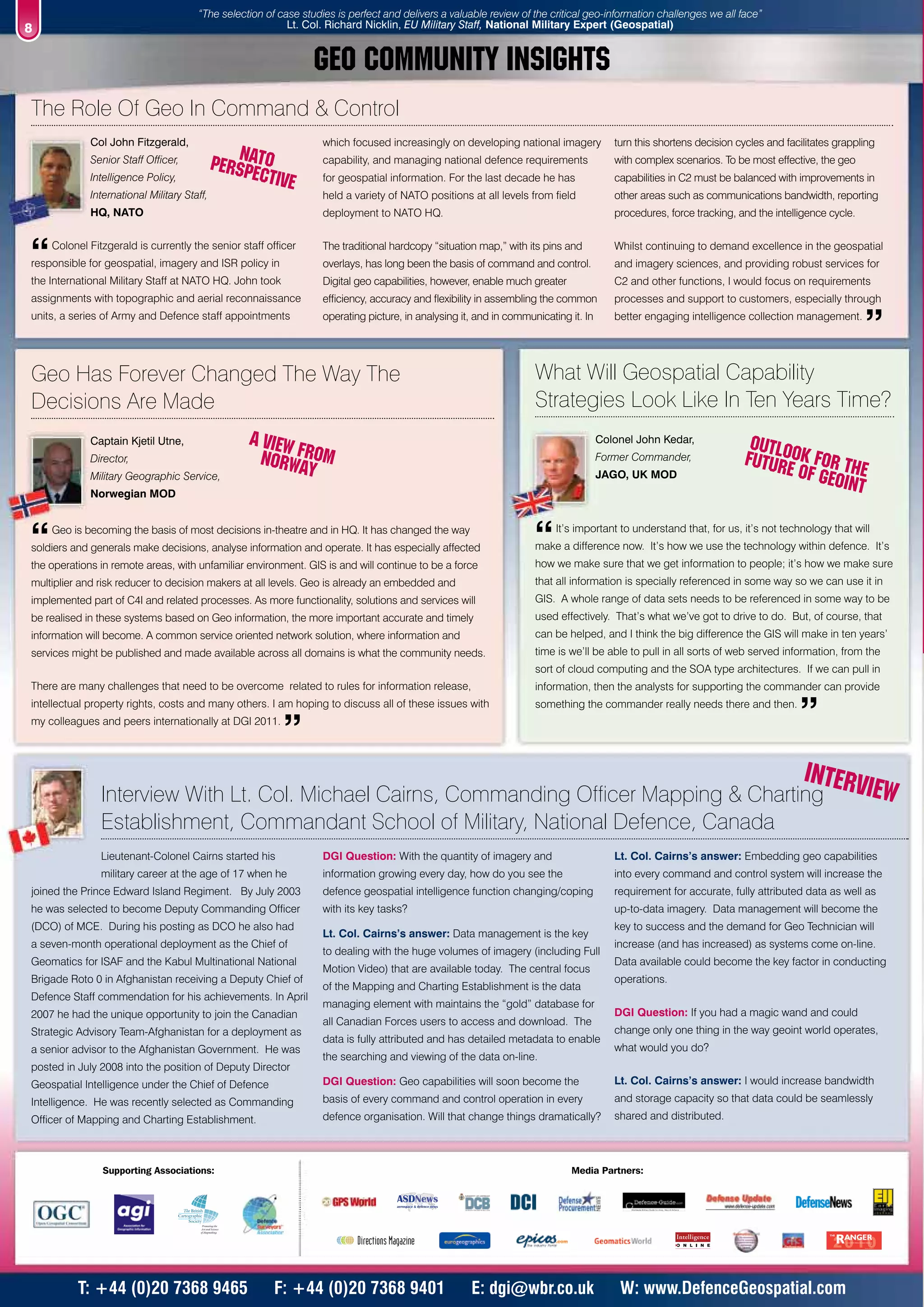 Defence Geospatial Intelligence Agenda | PDF