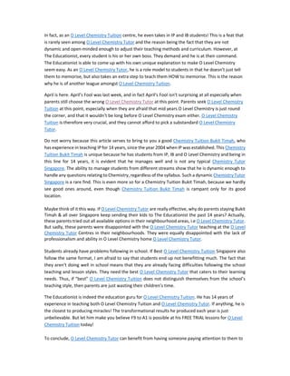 Main man o level chem tutor | PDF | Homework and Study | Education