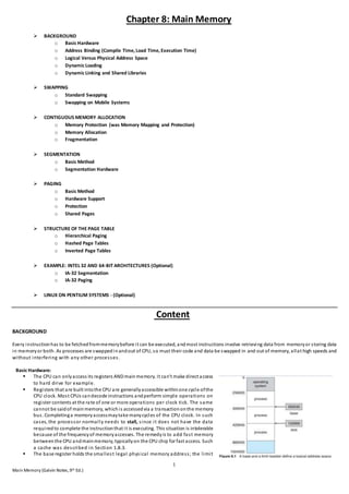 Main memoryfinal | DOCX | Operating Systems | Computer Software and Applications