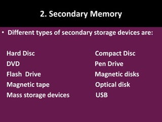 Main memory of computer .ppt