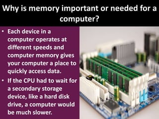 Main memory of computer .ppt