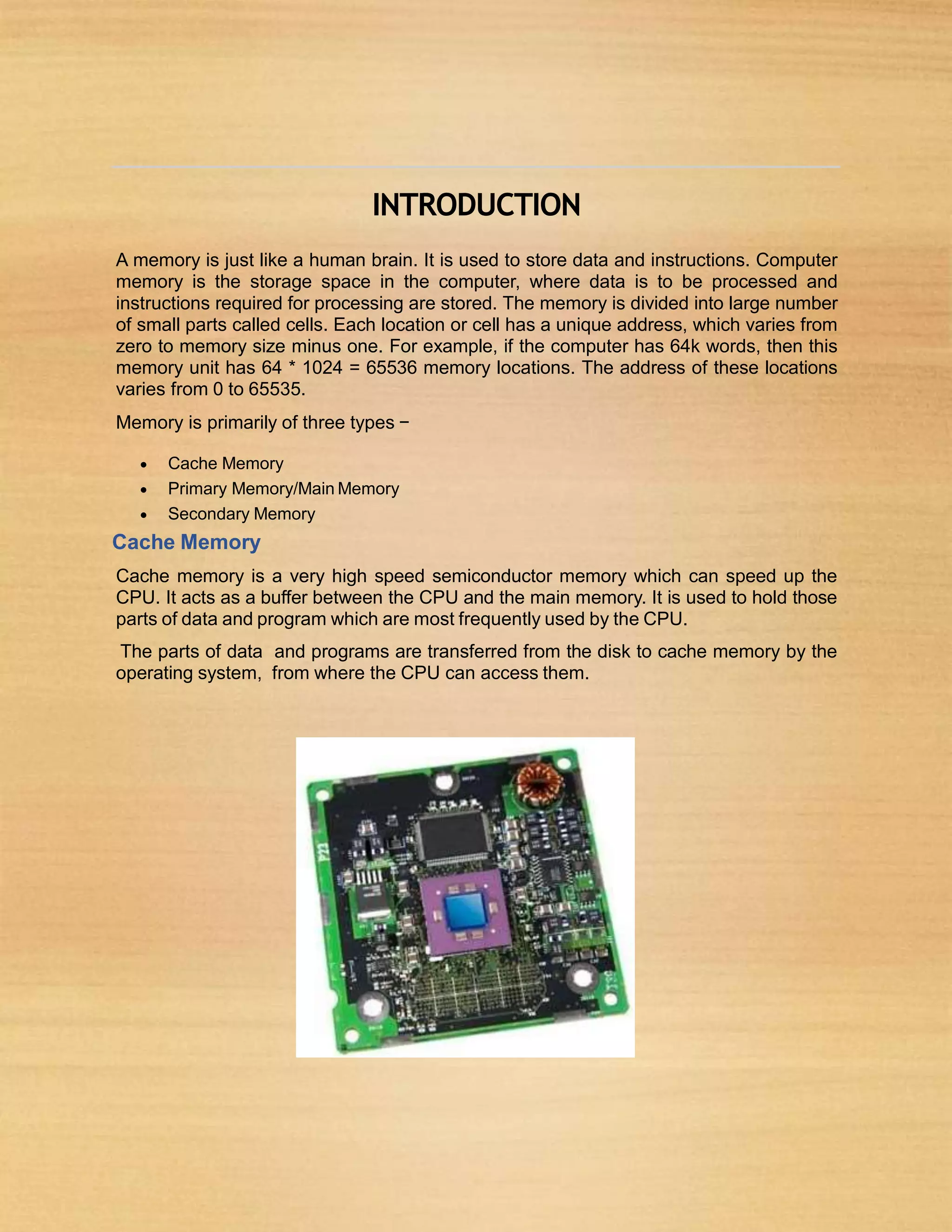 Main Memory RAM and ROM | PDF
